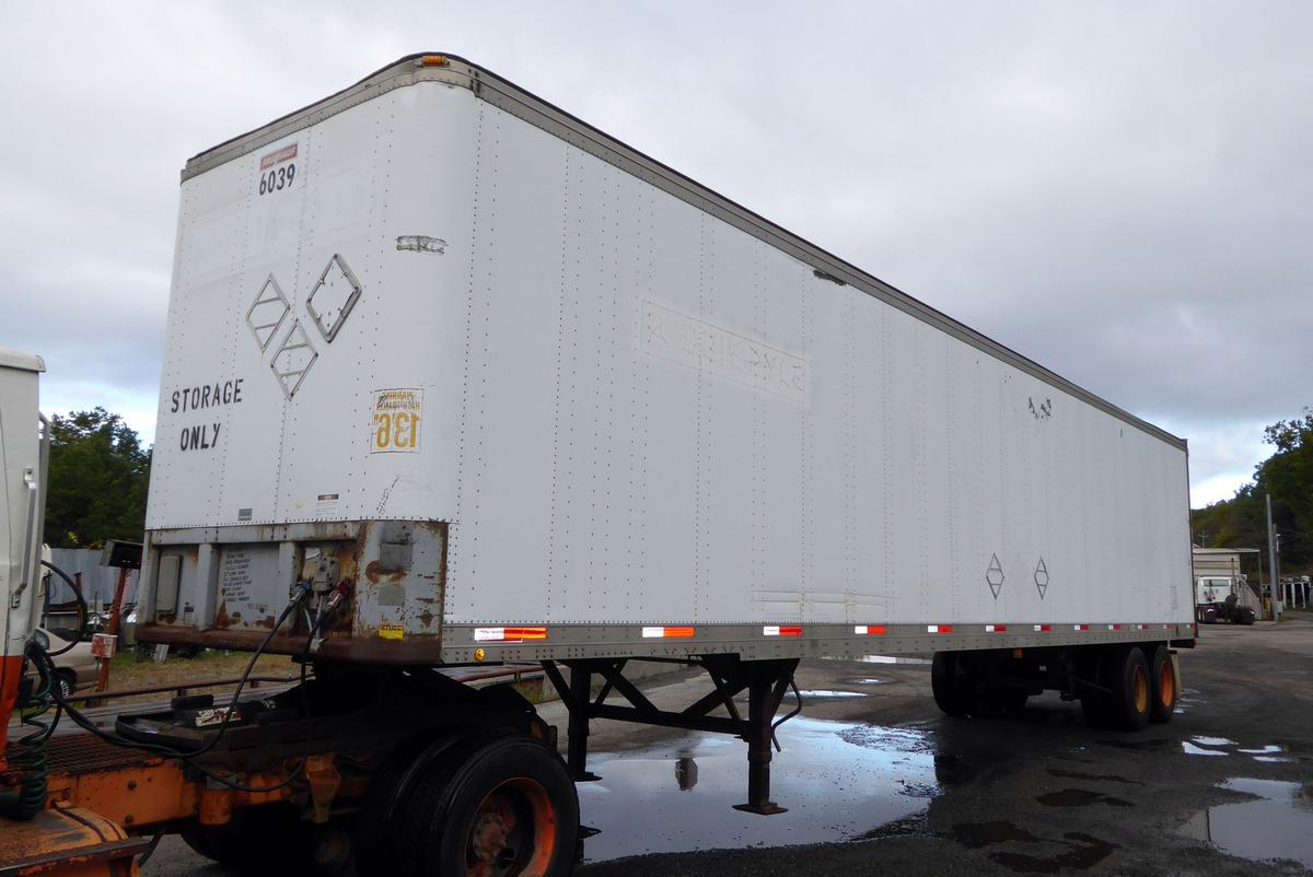 1990 Fruehauf FB9 1.5-F2-48LP 48' Tandem Axle Dry Box Trailer for sale ...